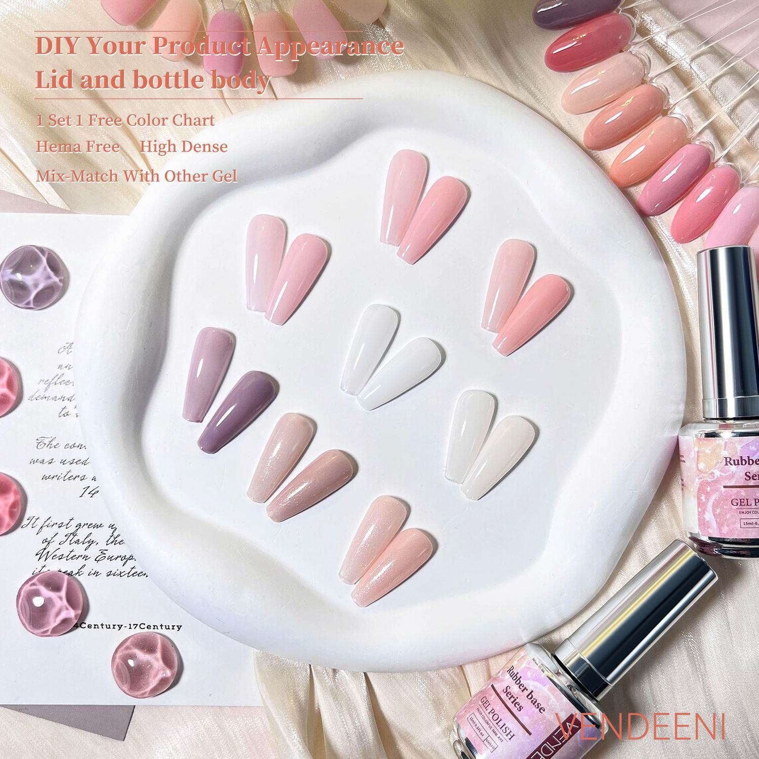 Shop the Best Metallic Gel Nail Polish Set from VENDEENI