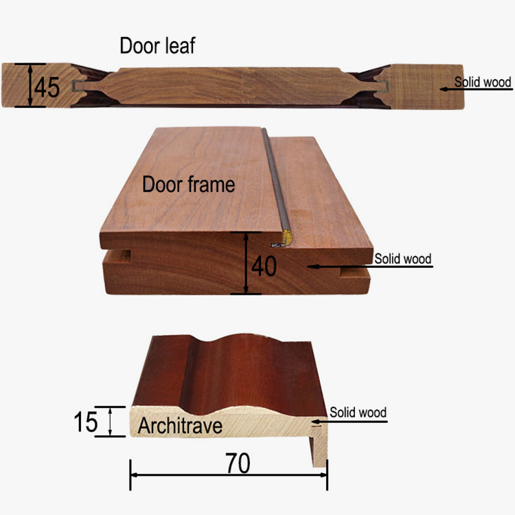 Premium Solid Wood Interior Doors - Classic Grill Glass Design | LONGXUAN